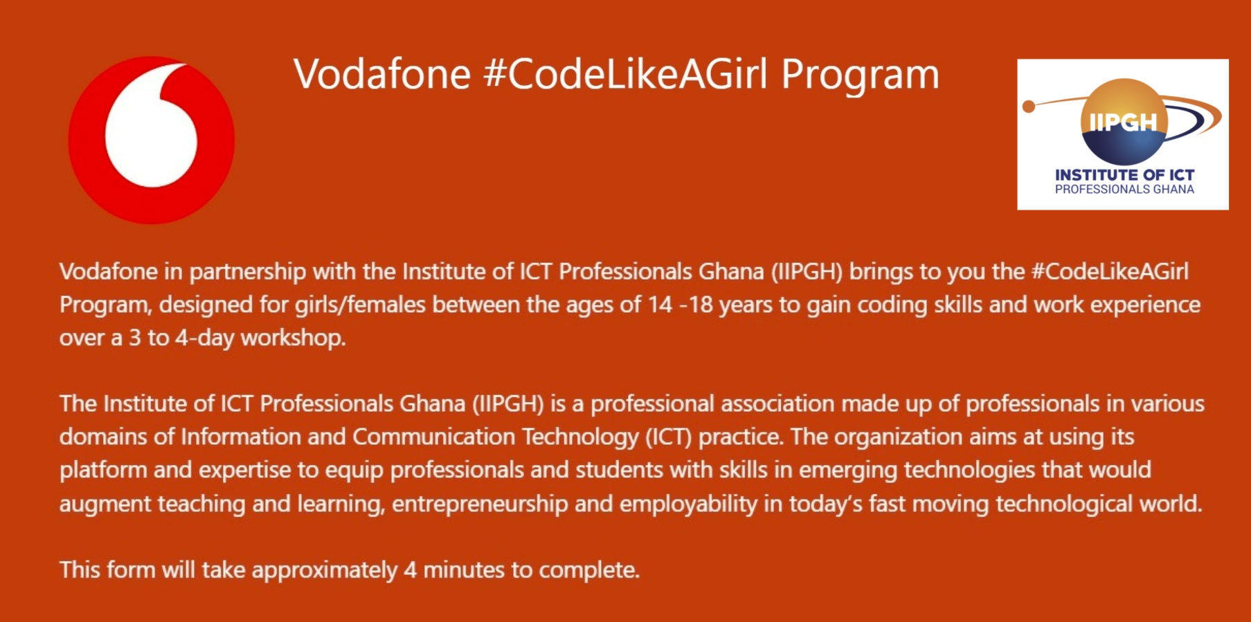 Vodafone Partners IIPGH to deliver free #CodeLikeAGirl Program – THE DIGITAL FINDER